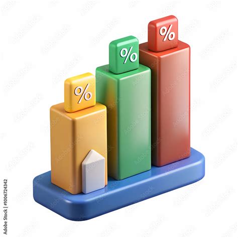 3d Bar Graph Vector Illustration Of Voter Turnout Percentages Over