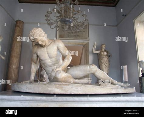 The Dying Gaul Statue At The Musei Capitolini Museum In Rome Stock
