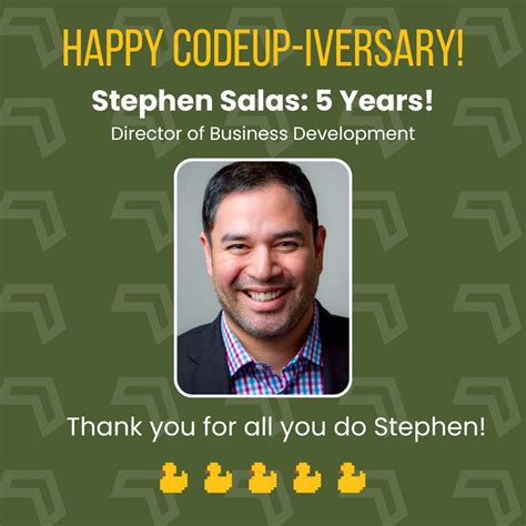 Codeup On Linkedin Today We Celebrate Stephen Salas 5 Year