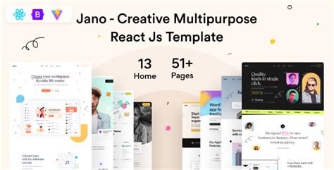 jano multipurpose react js template by elite themes24 themeforest