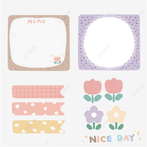 Cute Flowers Sticky Note Decoration Free Printable Journal Sticky