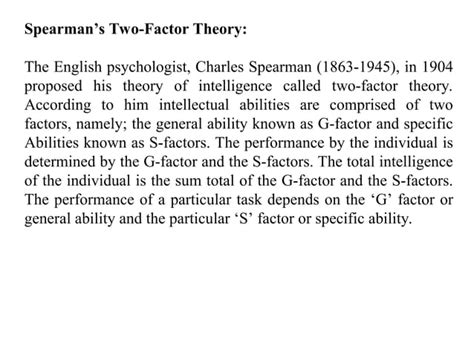 Intelligence Theories Intelligence Theories Ppt Genetics Science