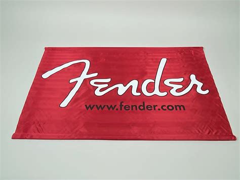Fender 90s Authorized Dealer Banner Red Satin Reverb