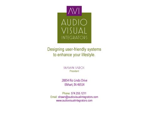 Audio Visual Integrators 574 255 1211