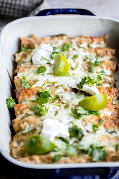 Salsa Verde Green Chicken Enchiladas Ahead Of Thyme