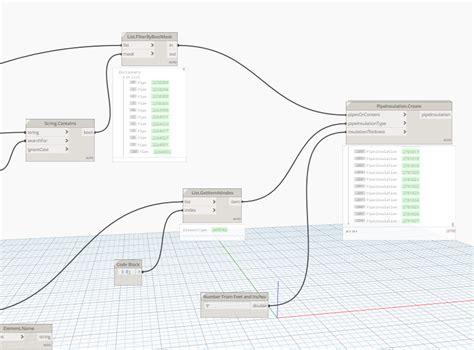 Add Insulation In Pipe Based On Diameter Revit Dynamo