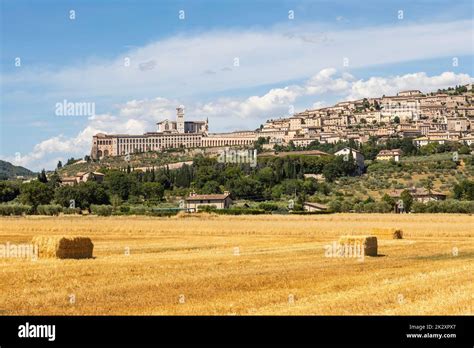 Assisi Village In Umbria Region Italy The Town Is Famous For The Most