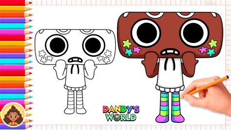 How To Draw Twisted Dandy From Dandys World Easy Drawings Cute
