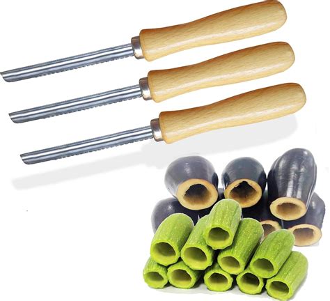 Zucchini Squash Vegetable Corer 3 Pcs Corers Stainless