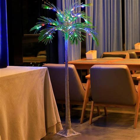 Fivelighted Palm Tree 5ft 124 Led Lighting Artificial Palm Tree With