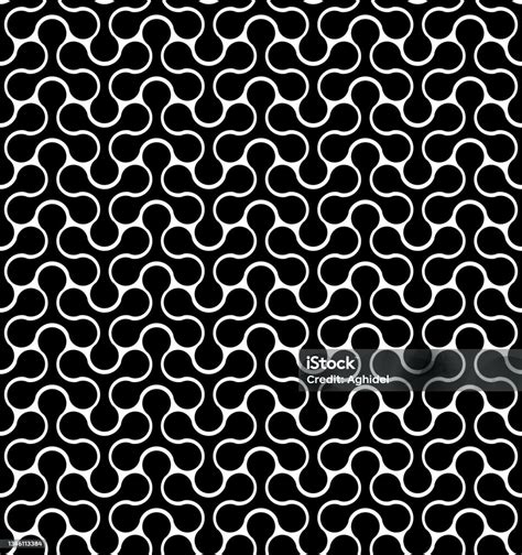 추상적 기하학적 모양의 흑백 반복적 배경 벡터 원활한 패턴 패브릭 스와트 포장지 모던한 세련된 질감 직물 홈 데코 의류를위한 디자인 요소 0명에 대한 스톡 벡터 아트 및