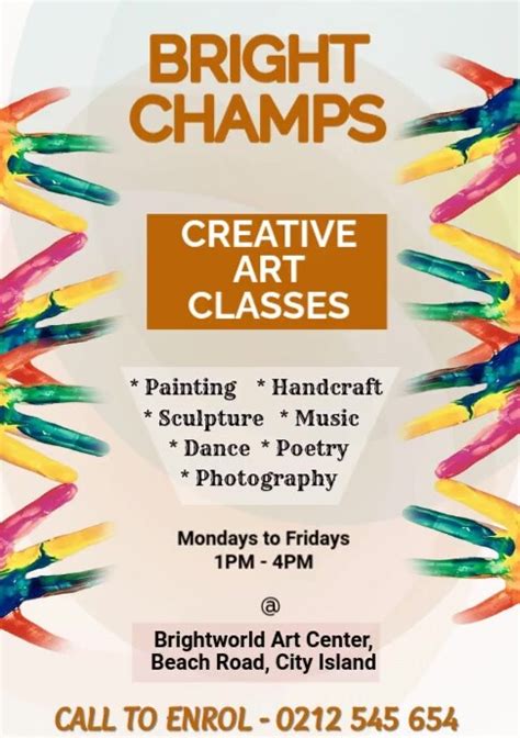 Art Classes Template Postermywall