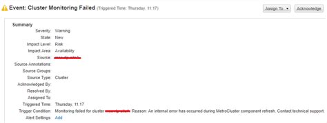 Metrocluster Monitoring Failed In Activeiq Unified Manager With Reason