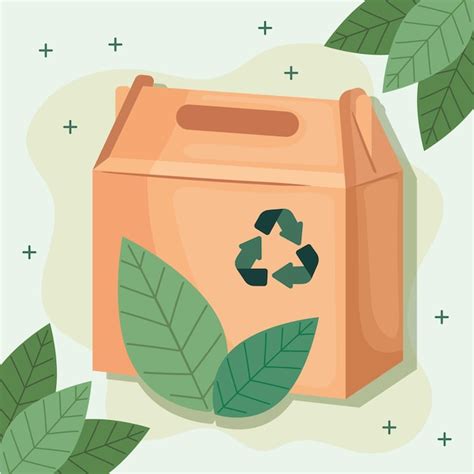 Premium Vector Ecology Box With Leafs