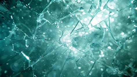Broken Glass Shards Illuminated By Soft Light Creating An Abstract
