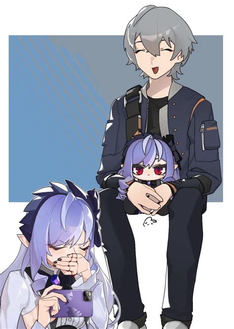 Safebooru 1boy 1girl Cellphone Doll Long Hair Nosebleed Phone Short