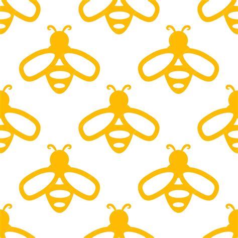 Premium Vector Bee Flat Pattern