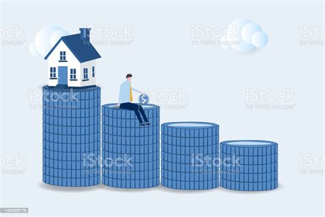 집이나 주택 저축 개념을 사기 위해 저축합니다 주택 구입을 위한 저축 계획 돈 부동산 또는 부동산 투자 모기지