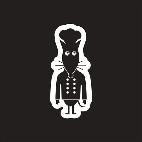 스타일 흑백 아이콘 마우스 요리사 벡터 Ai Eps Uidownload