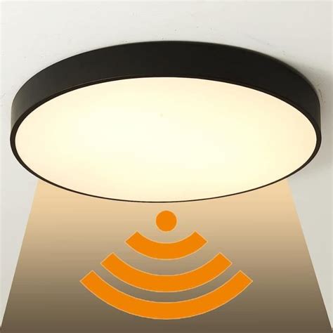Plafonnier LED avec Détecteur de Mouvement Moderne Lampe de Plafond avec Capteur de Mouvement