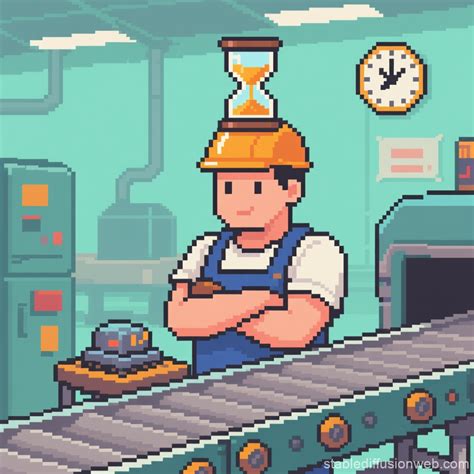 Stop Assembly Line With Symbolic Worker Stable Diffusion Online