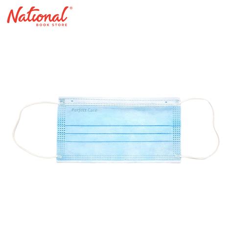 PERFECT CARE FACE MASK BLUE ADULT 3PLY SURGICAL EARLOOP NON WOVEN 50S