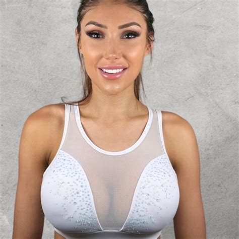Luxeit Diamond™ White Mesh Sports Bra High Support
