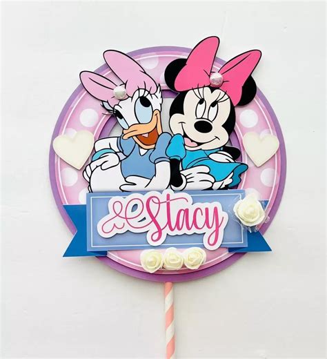 Barieră Despică Pastel Minnie Mouse And Daisy Topper Cake Liniștit