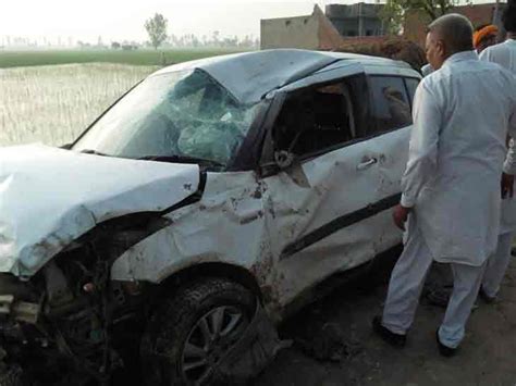 Fatehabad Road Accident Haryana Bjp Leader Son Killed As Car Road