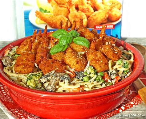 Butterfly Shrimp Pasta Primavera Joy Love Food