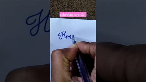 Honour Cursive Writing Shorts Viral Cursive Youtube