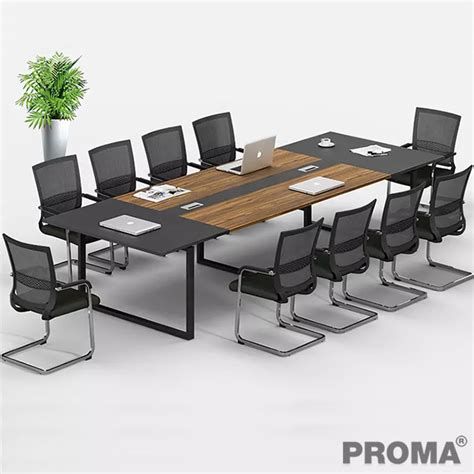 โต๊ะประชุมสี่เหลี่ยมขนาดใหญ่ โต๊ะประชุมสำนักงาน 10 12 คน Meeting Table