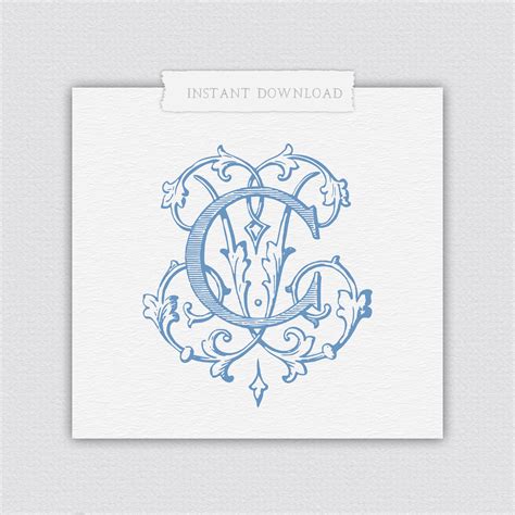 Cp Classic Monogram C P Wedding Monogram C P Monogram With Pdf