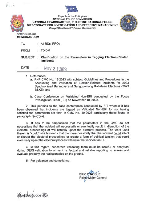 Clarification On The Parameters In Tagging Election Related Incidents