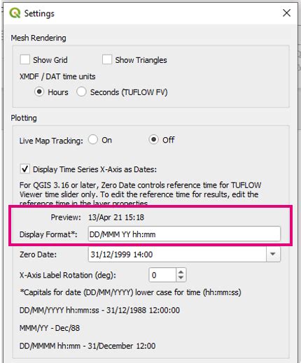 TUFLOW Viewer Using A Date Axis Tuflow