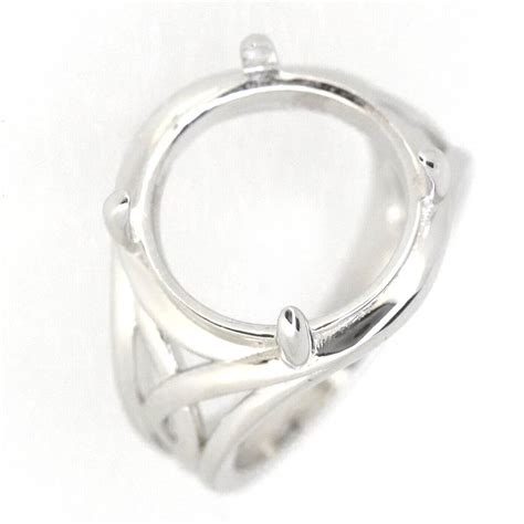 Impostazione Anello Semimontatura In Argento Sterling Cuscino Cu 8x8mm