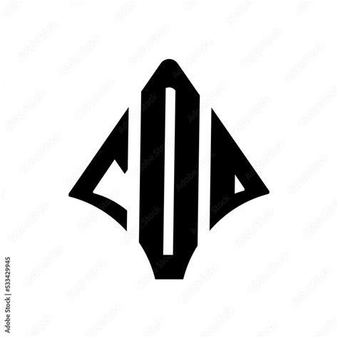 Cdo Letter Logo Design Cdo Modern Letter Logo With Black And White