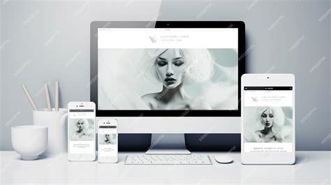 Premium Ai Image Workspace With Computer Screen And Keyboard