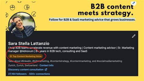 Sara Stella Lattanzio On Linkedin Contentmarketing Linkedin Topvoice B2bmarketing 161