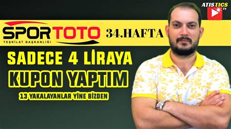 KAZANANLARI TEBRİK EDERİZ 34 HAFTA İDDAA SPOR TOTO TAHMİNLERİ YouTube