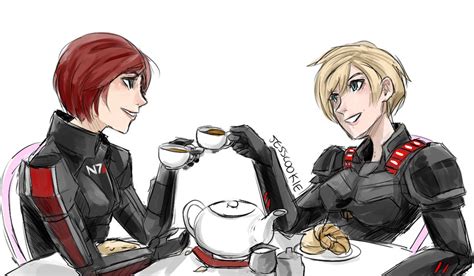 Commander Shepard Commander Shepard And Tamora Jean Calhoun Mass