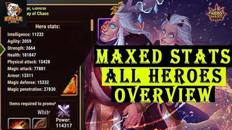 Maxed Stats 58 Heroes Walkthrough Overview Hero Wars Mobile In 2022