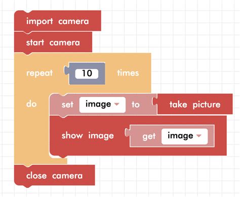 Camera Foundations Of Programming With Blockly And Zumi