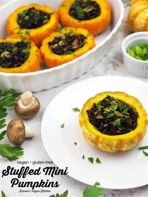 Vegan Stuffed Mini Pumpkins Diannes Vegan Kitchen