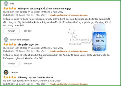 Viên Uống Hỗ Trợ Bệnh Gout Urilow Bio Nutrition Của Mỹ