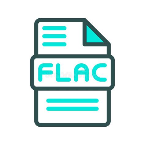 Flac Modern Outline Design For Audio File Format With Striking Colors