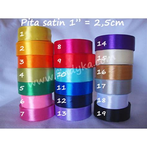 Jual Pita Satin 1 Inch 2 5cm Roll Harga Per Roll Indonesia Shopee Indonesia