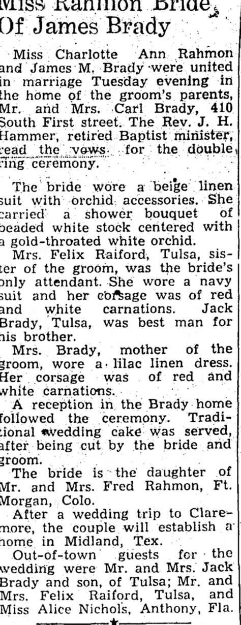 Marriage Of Rahmon Brady