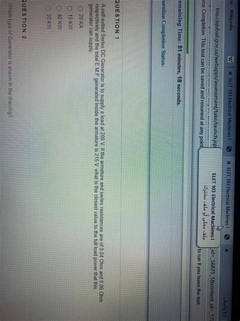 Solved Ter Wikipedia W X ELET 103 Electrical Machines X Chegg