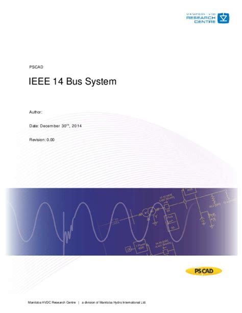 Pdf Ieee 14 Bus System